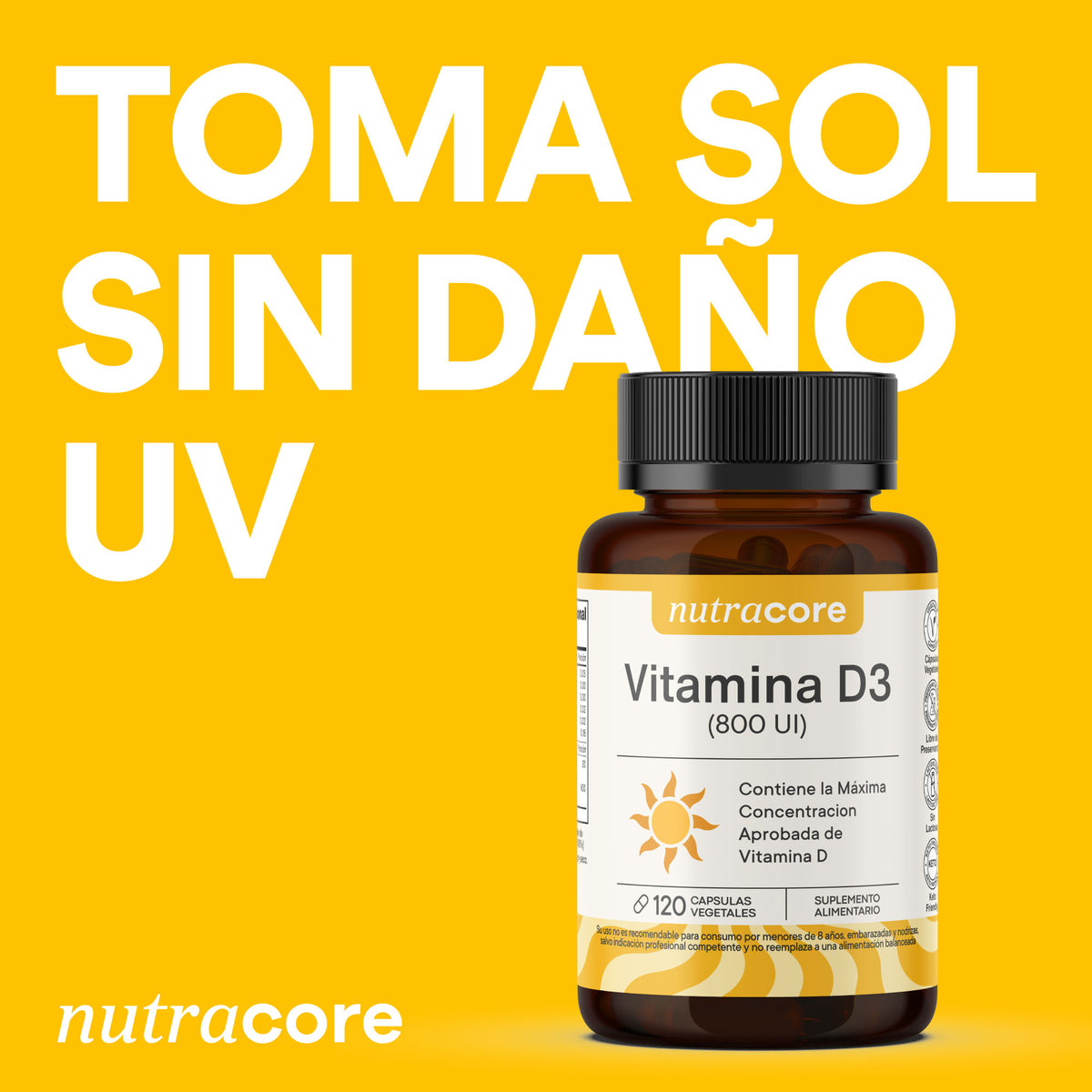 Vitamina D3 800ui 120 Cápsulas